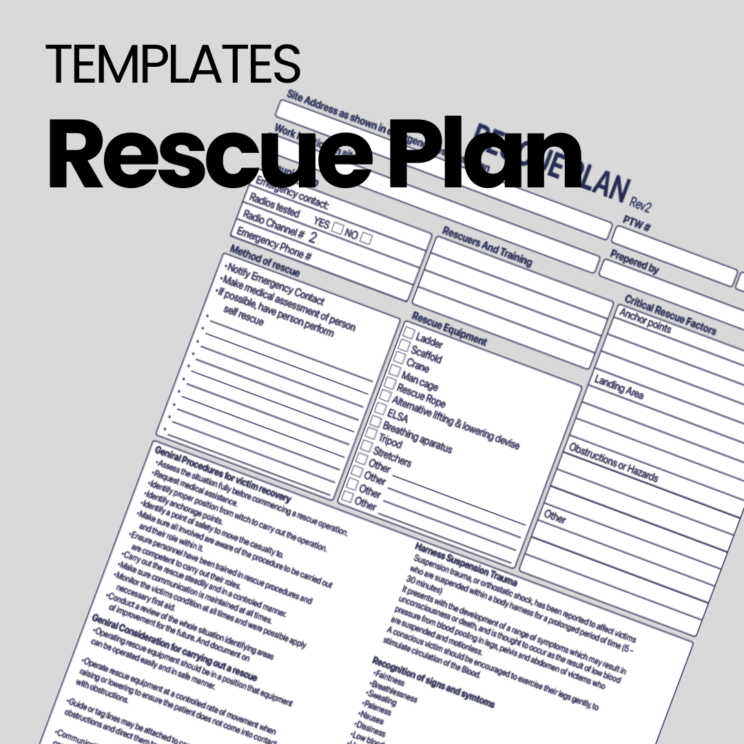 Rescue Plan Template – Digital Download – Safety Shark PTY LTD