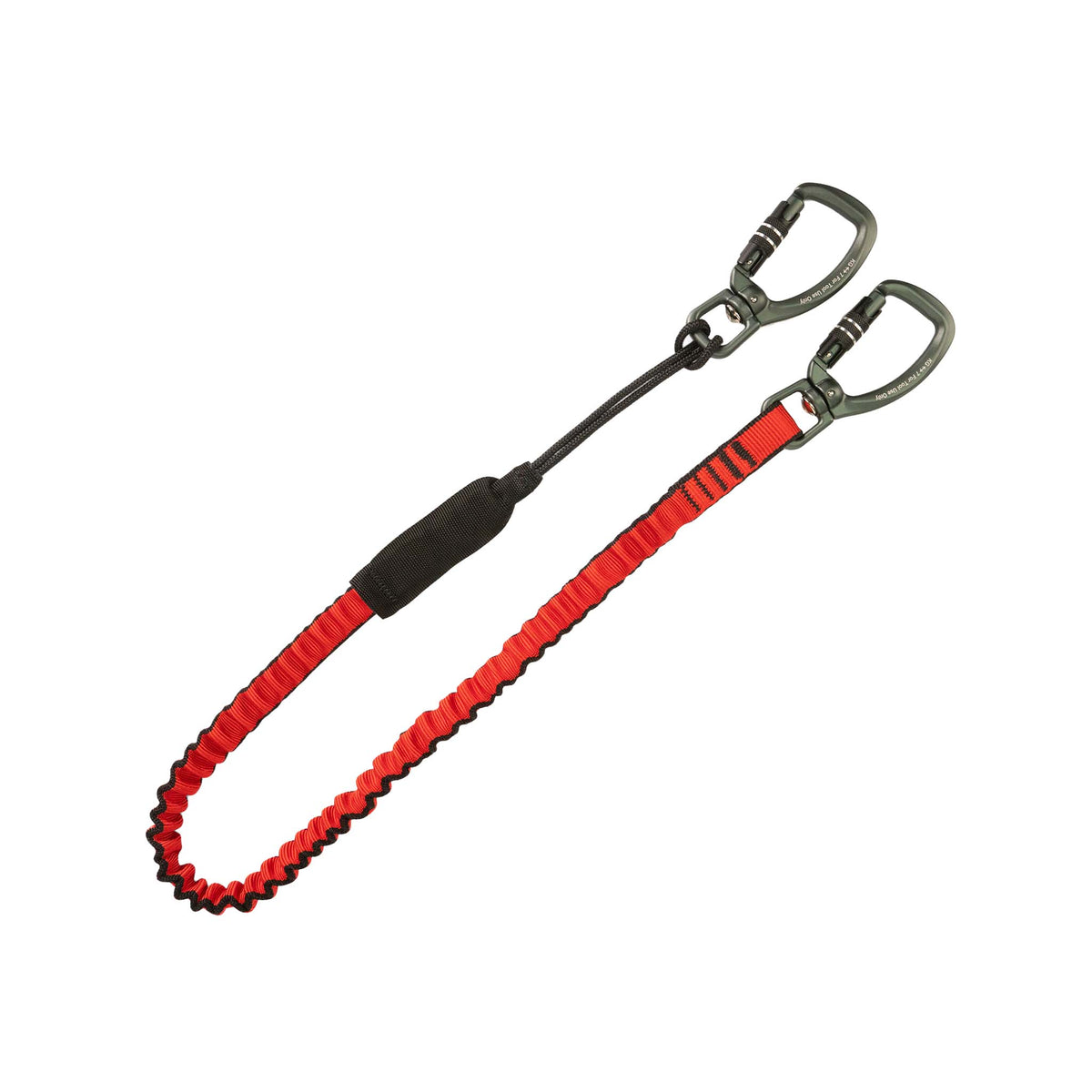 GRIPPS® Bungee Tether Two Dual-Action Swivel Carabiners – Dual-Ended H ...